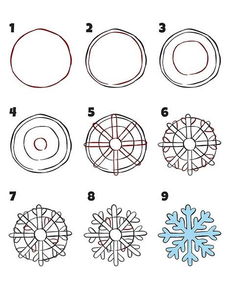 10 Easy And Beautiful Snowflake Drawing Ideas Drawing Photos