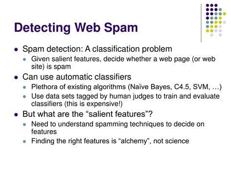 Ppt Heuristics For Detecting Spam Web Pages Powerpoint Presentation