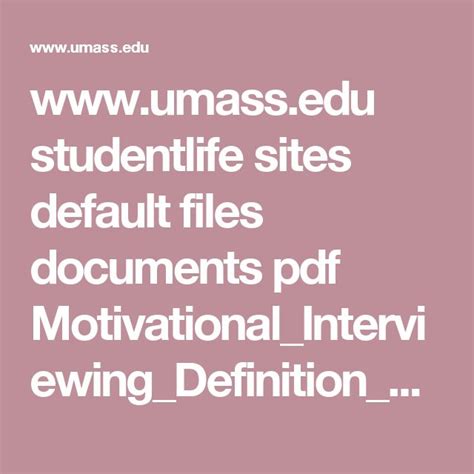 Motivational Interviewing Definition Principles And Approach