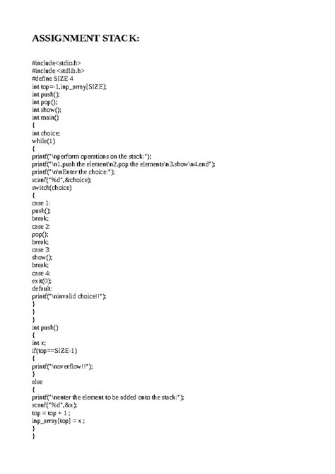 Stack There Is Nothing To Describe Assignment Stack Include