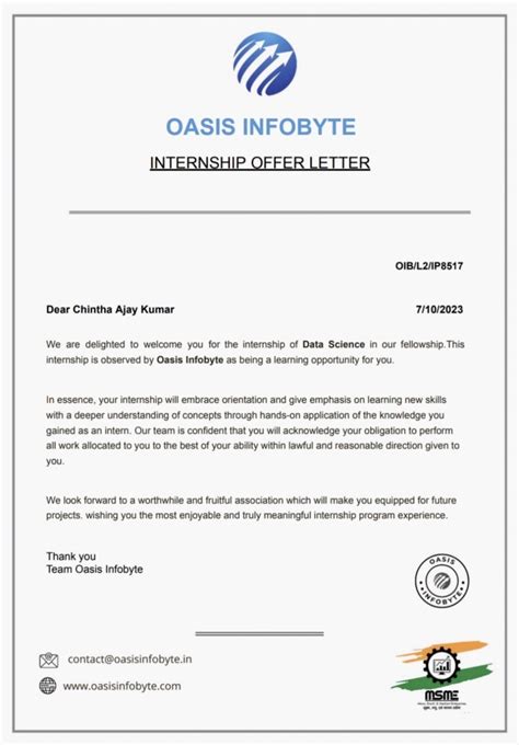 Ajay Kumar On Linkedin Oasisinfobyte Datascience Intern2023