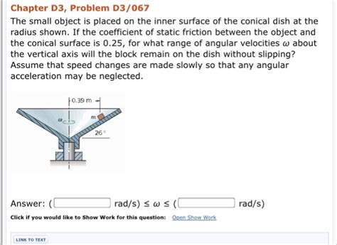 solved chapter d3 problem d3 067 the small object is placed