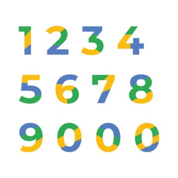 The Numbers Are Arranged In Different Colors