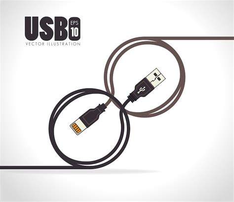 Premium Vector USB Design Vector Illustration