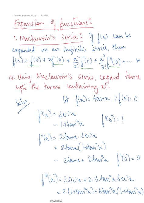 Solution Expansion Of Functions Studypool