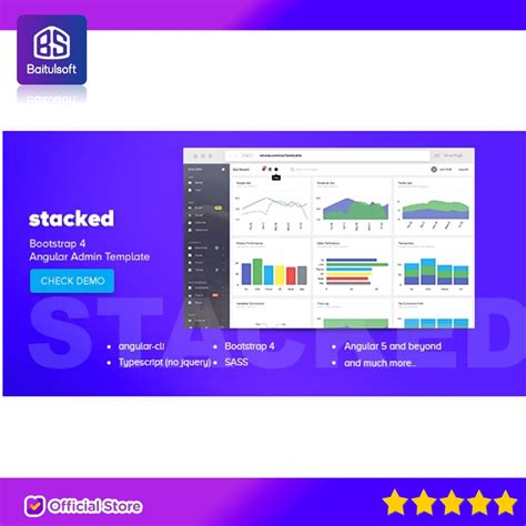 Jual Stacked Bootstrap 4 Angular Admin Template Shopee Indonesia