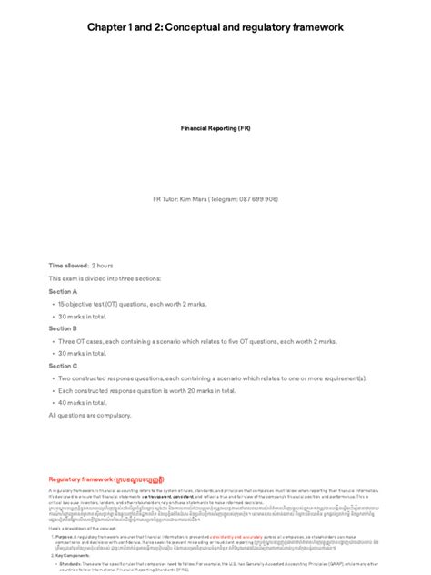 Chapter 1 And 2 Conceptual And Regulatory Framework Pdf