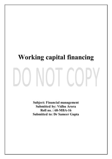 Fixed Capital Vs Working Capital Definitions And Key Differencespptx