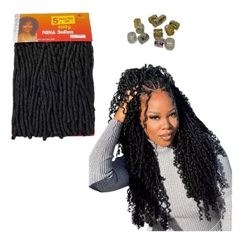 Pacotão Nina Softex Original 400g Crochet Box Braids Brinde Mercadolivre