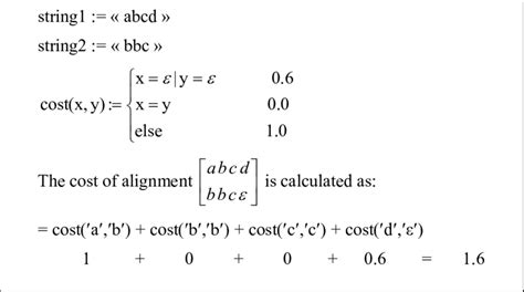 9 an example of calculating the cost between two strings download