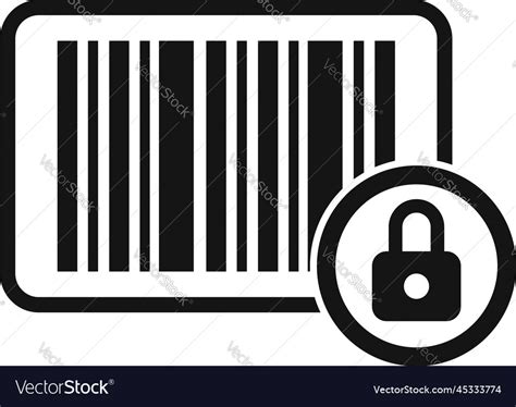 secured bar code icon simple cipher data vector image