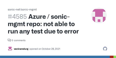 azure sonic mgmt repo not able to run any test due to error · issue