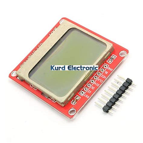Red Nokia 5110 8448 LCD Shield Module Blue Backlight Kurd Electronic
