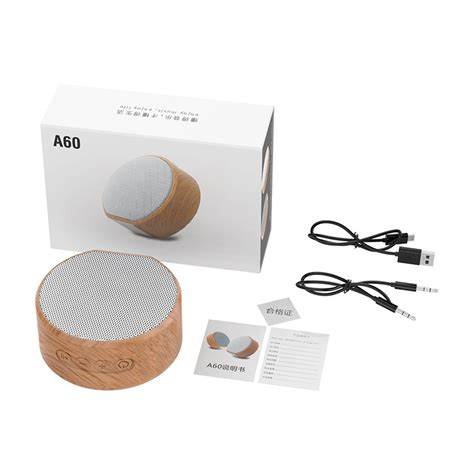 China A60 Wood Grain Wireless Bluetooth Speaker Portable Mini Subwoofer