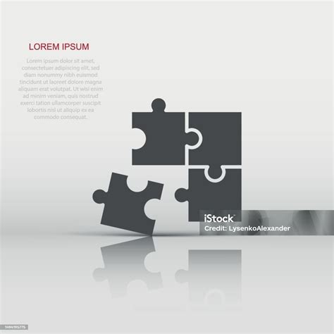플랫 스타일에서 퍼즐 호환 아이콘입니다 흰색 고립 된 배경에 직소 계약 벡터 일러스트 레이 션 협력 솔루션 비즈니스 개념입니다 개념에 대한 스톡 벡터 아트 및 기타 이미지