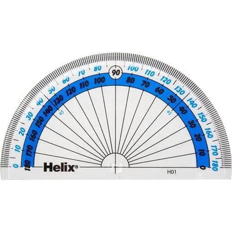 Helix 180° Clear Protractor In Wallet 10cm The Dyslexia Shop