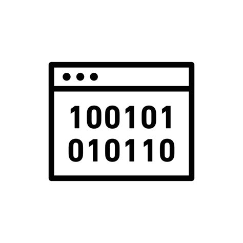 Binary Code Icon Perfect For Programming And Computer Science