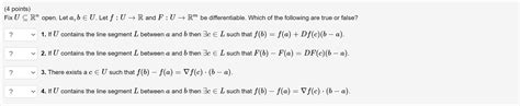 Solved Points Fix URn Open Let A BU Let F UR And Chegg