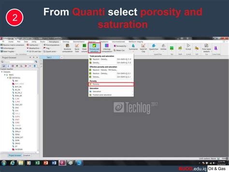 Porosity Calculation Using Techlog Softwares Pptx