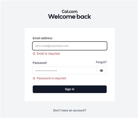 Implement Zod Validation For Email And Password Fields In Authlogin Page · Issue 9008 · Calcom