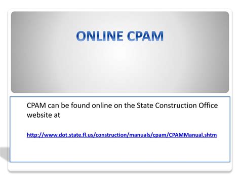 Ppt Construction Project Administration Manual Cpam Powerpoint Presentation Id 3708519