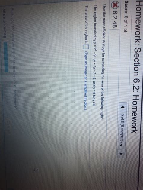 Solved Homework Section 6 2 Homework Score 0 Of 1 Pt