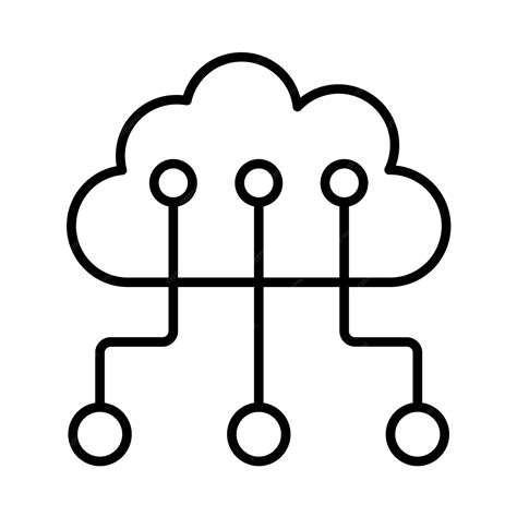 Premium Vector Cloud Networking Line Illustration
