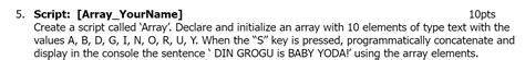 Solved Script Arrayyourname 10pts Create A Script Called