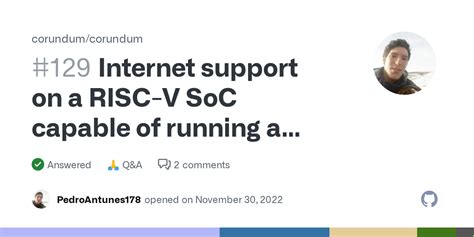 Internet Support On A RISC V SoC Capable Of Running A Linux OS Corundum Corundum Discussion