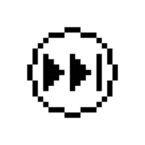 Black Rewind Button Pixel Art Design 17589493 Vector Art At Vecteezy