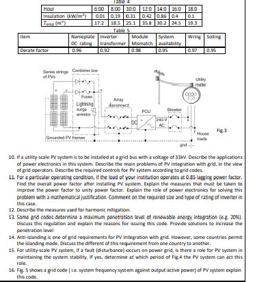 Solved Part You Decided To Design An On Grid PV System For Chegg