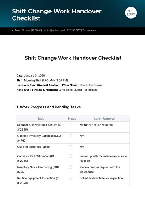 Free Handover Templates To Edit Online And Print