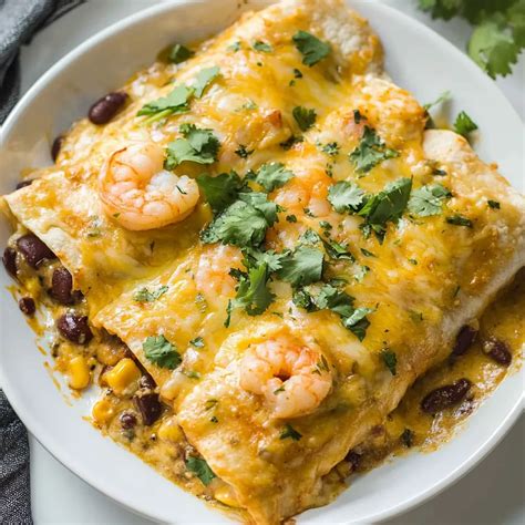 Easy Creamy Shrimp Enchiladas With Homemade Sauce Savoury Flavor