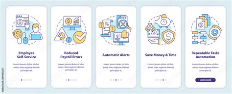 Payroll Processing Software Pros Onboarding Mobile App Screen