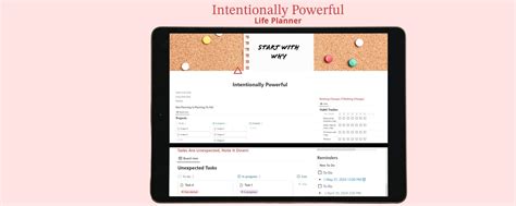 Notion Template Intentionally Powerful Life Planner Organize Your Life Plan Your Day Checklist