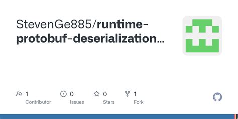 GitHub StevenGe Runtime Protobuf Deserialization Benchmark