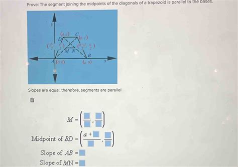 solved prove the segment joining the midpoints of the diagonals of a