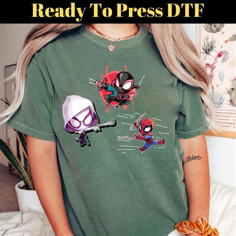 Spidey Spin And Ghost Spider Dtf Gwen Stacy Heat Transfer Spin Spidey Transfer Spider Gwen