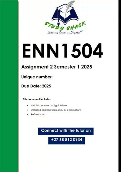 Enn1504 Assignment 1 Quality Answers Semester 1 2025 Practising