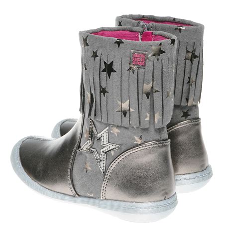 Ботуши за момиче с цип и декорация на звездички и ресни Trendo bg