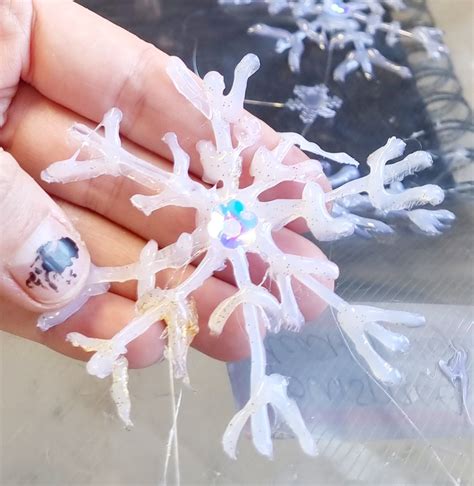 Hot Glue Snowflake Art