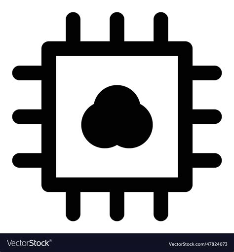 Microchip Control Unit For Electronic Devices Vector Image