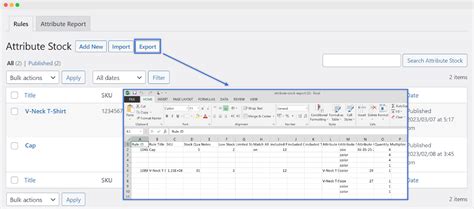 How To Export Attribute Stock Reports In Csv Format For Analysis And