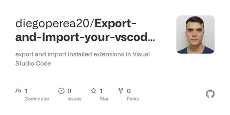 Github Diegoperea20export And Import Your Vscode Extensions Export