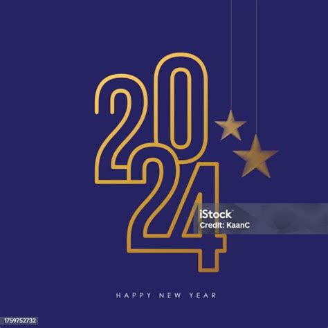 2024 새해 복 많이 받으세요 배경 벡터 일러스트 레이 션에 추상적 인 숫자 휴일 기치 디자인 치고는 인사말 카드 초대 달력 등등 벡터 스톡 일러스트 0명에 대한 스톡