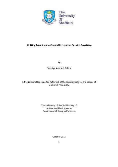 Pdf Shifting Baselines In Coastal Ecosystem Service Provision