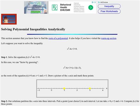 Sos Math Solving Polynomial Inequalities Activity For 9th 10th