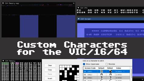 How To Lift And Use Custom Chars On The Vic 201664 Using