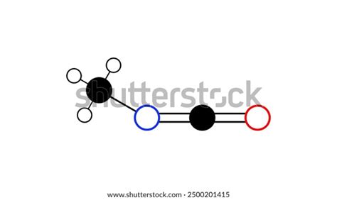 Methyl Isocyanate Molecule Structural Chemical Formula Stock