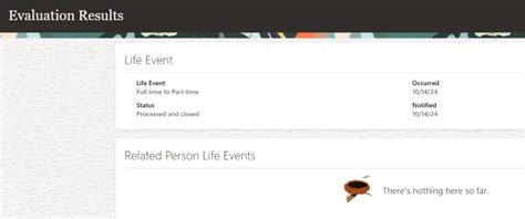 Ora 20001 The Life Event Cant Be Reopened Because Theres No